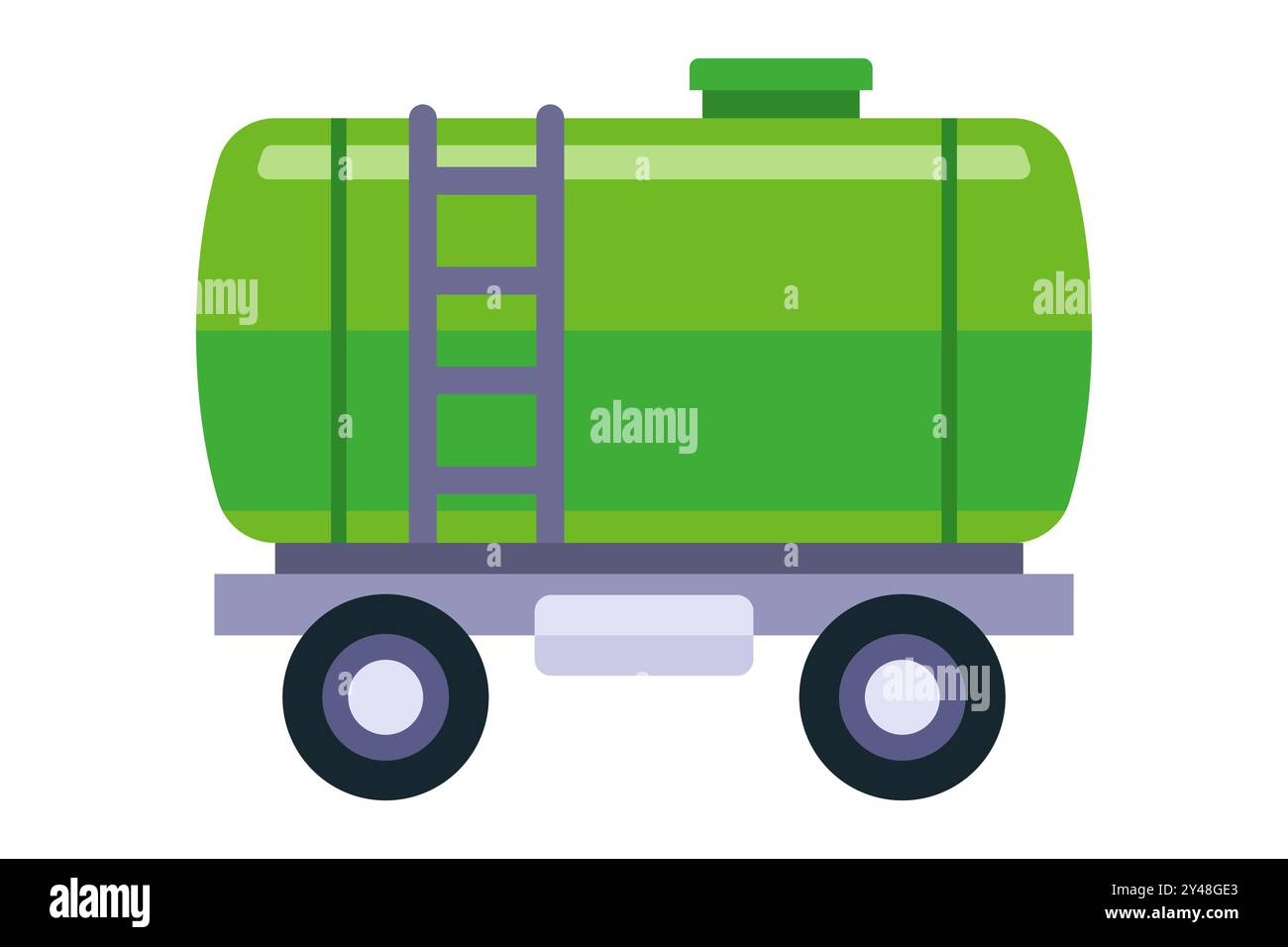 large green tank. railway car for transporting liquid Stock Vector ...