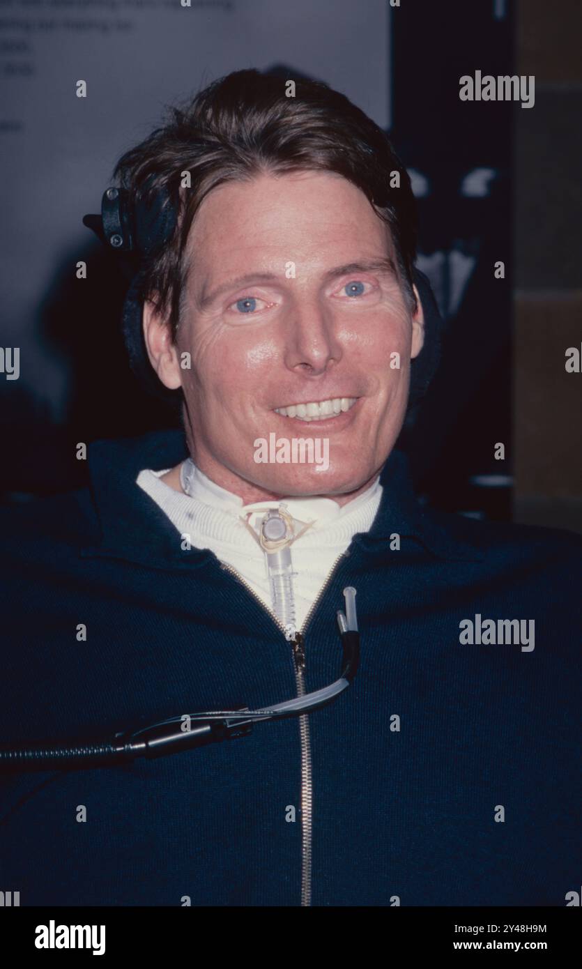 Christopher Reeve attends the opening night of "Not About Nightingales ...