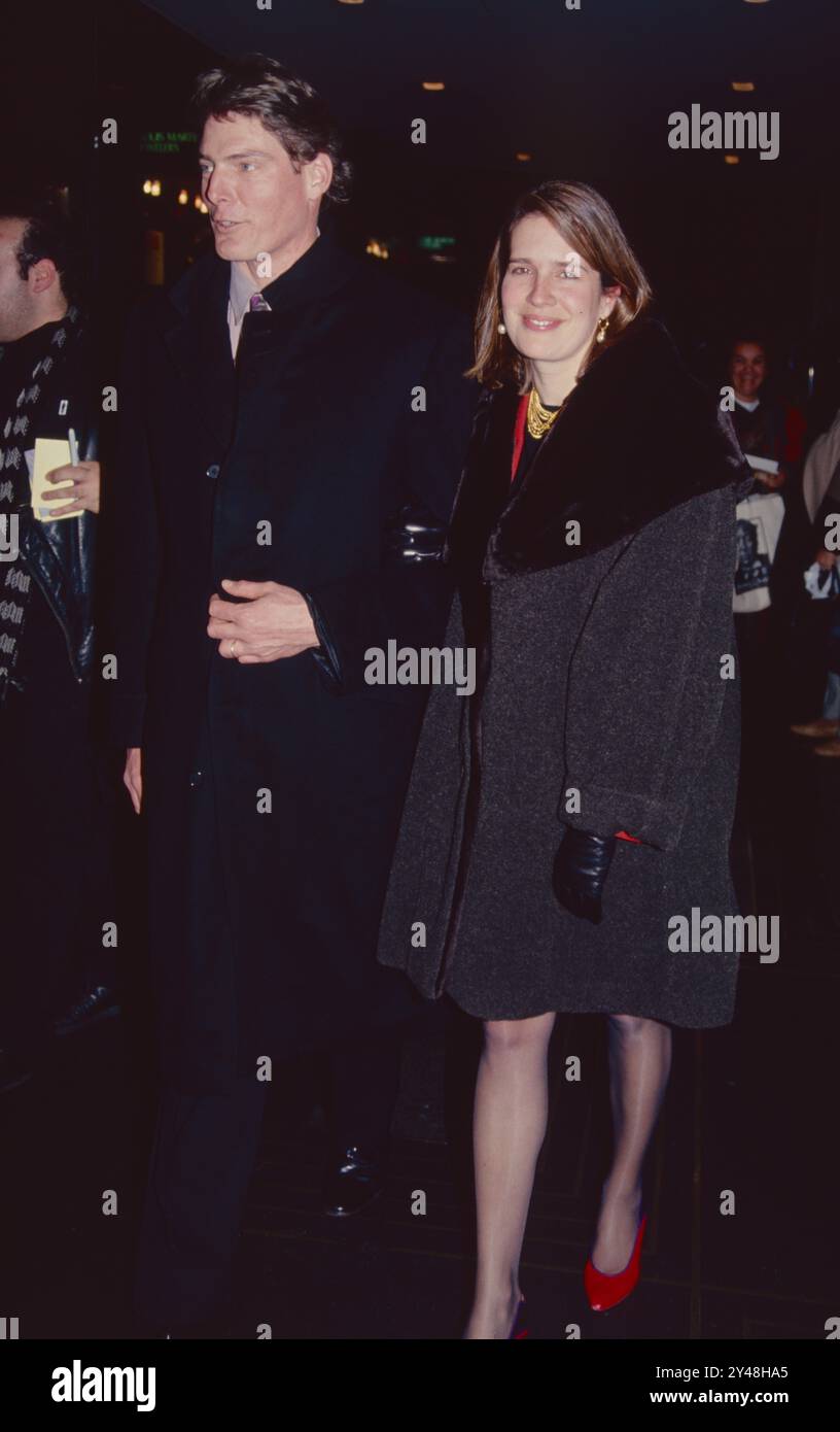 Christopher Reeve and wife Dana Morosini in New York City, circa early ...