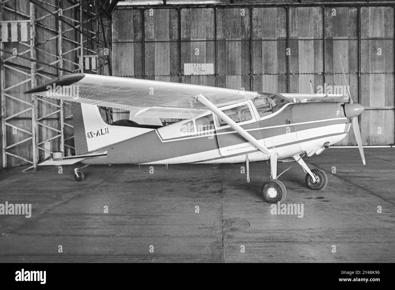 A Cessna 185 Skywagon aircraft, serial number 4X-ALD. photo taken in UK ...