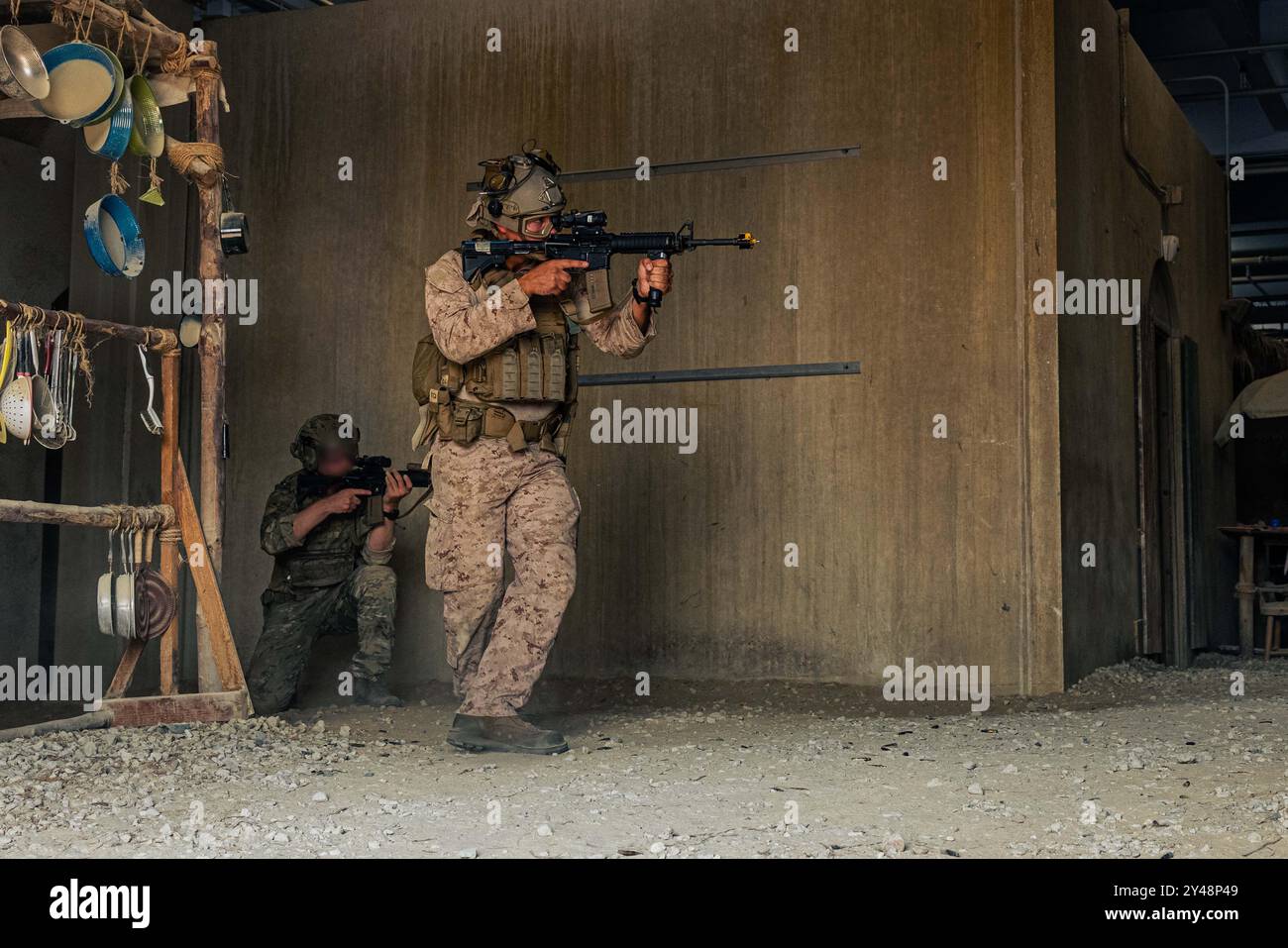 U.S. Marine Corps Lance Cpl. John Burgess, a fire support Marine with ...
