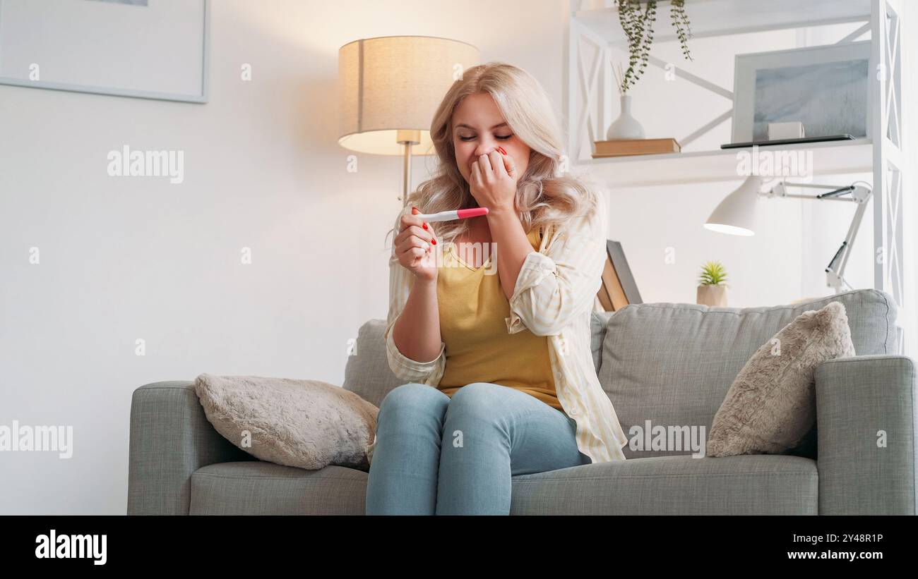 Pregnancy expectation. Inspired woman. Unexpected news. Happy lady ...