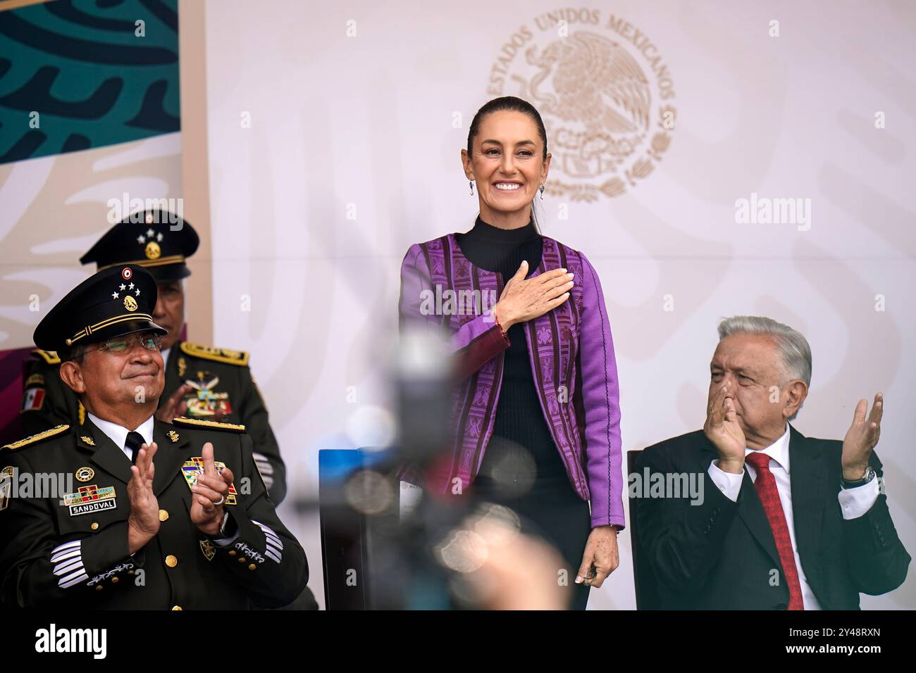 Mexican President-elect Claudia Sheinbaum, alongside Secretary of ...