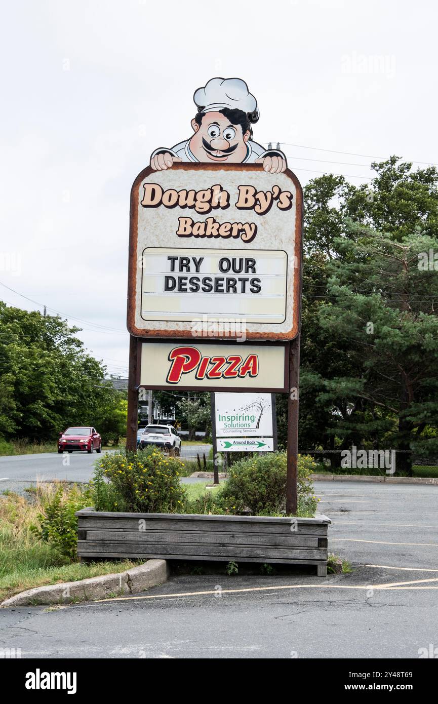 Dough By's Bakery sign on Conception Bay highway in Conception Bay ...