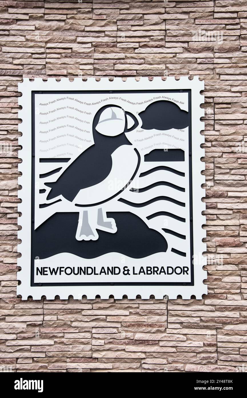 Newfoundland & Labrador postage stamp sign at Tim Horton’s on ...