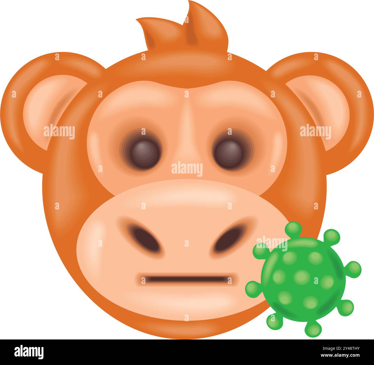 sick monkey with pox virus Stock Vector Image & Art - Alamy