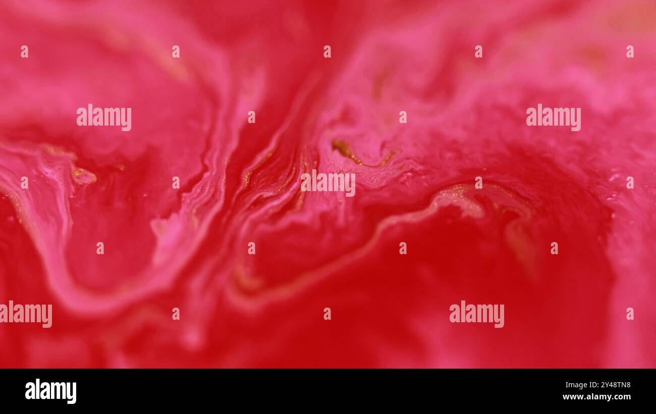 Paint wave. Acrylic fluid. Defocused magenta pink color emulsion liquid ...