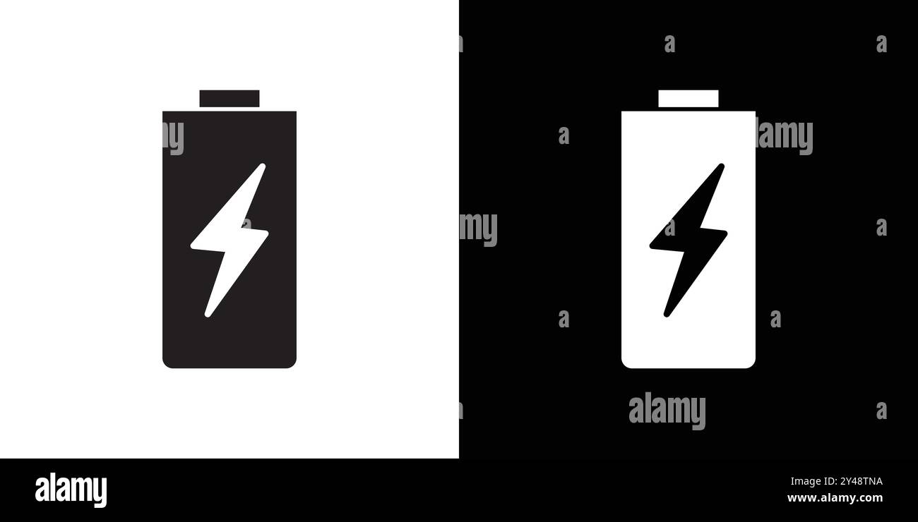 battery icon Black line art vector in black and white outline set ...