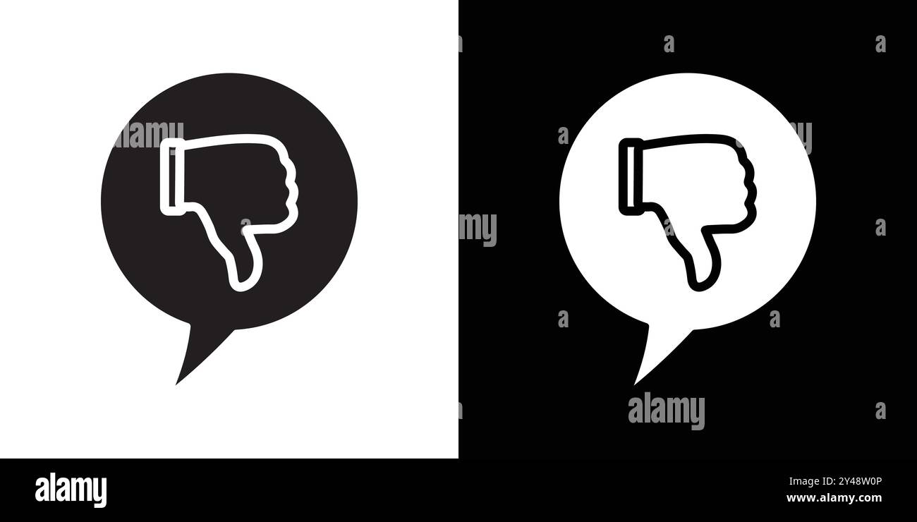 Criticism icon Black line art vector in black and white outline set ...