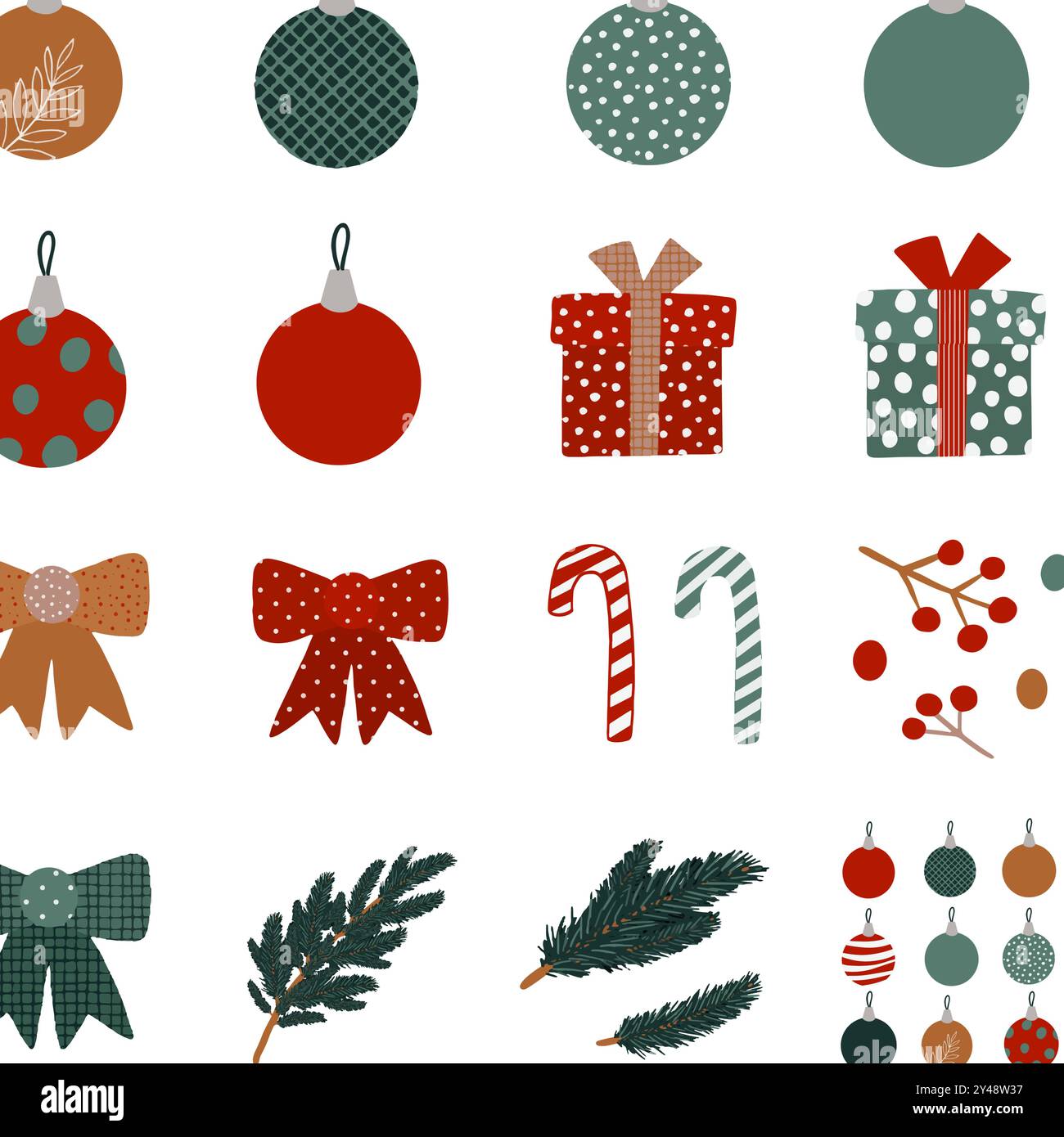 Two delightful candy canes adorned with vibrant festive red and green ...