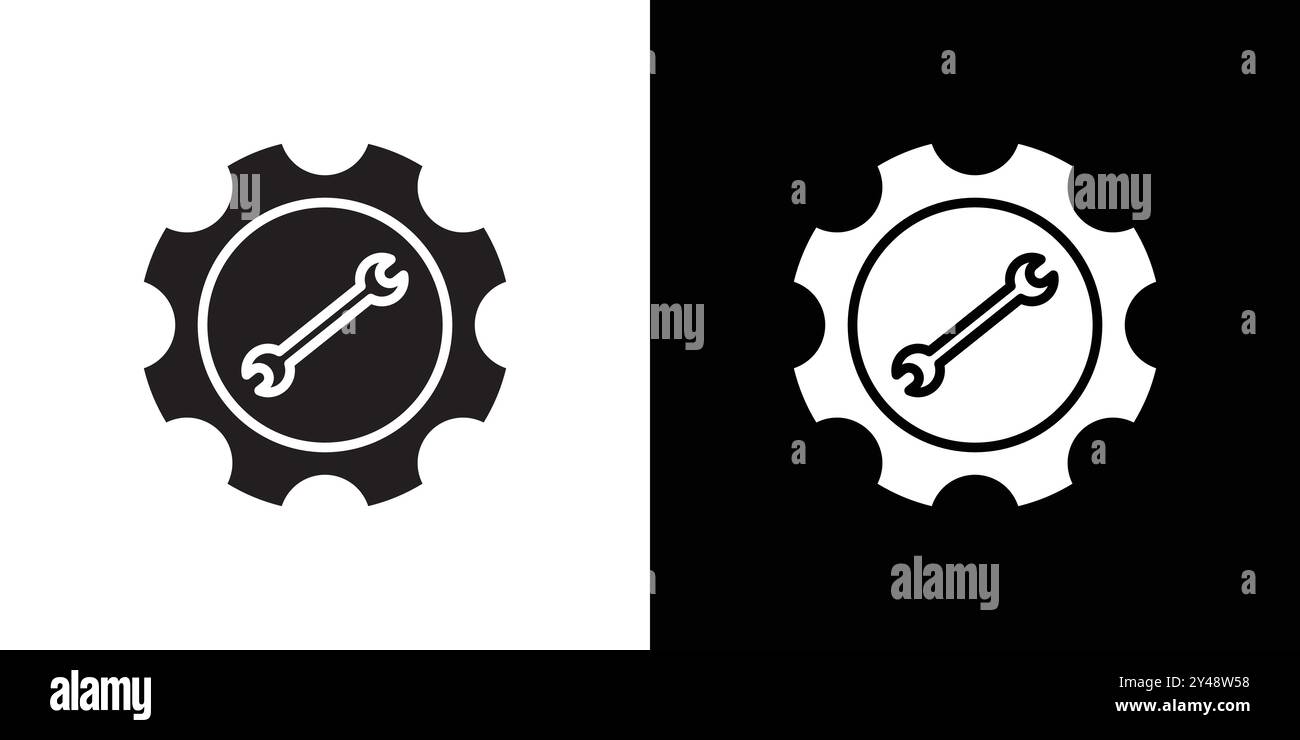 Easy Installation icon Black line art vector in black and white outline ...