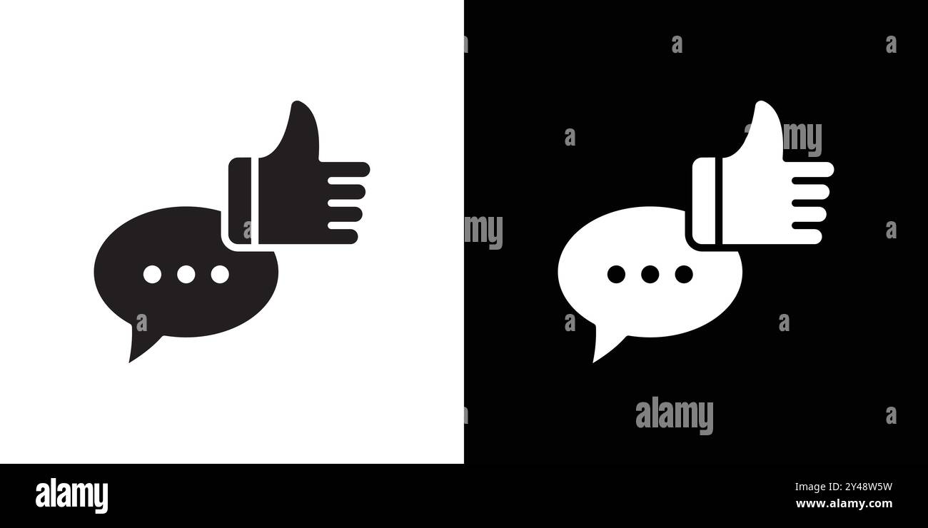 Feedback icon Black line art vector in black and white outline set ...