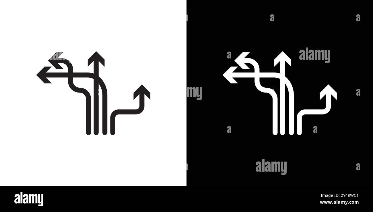 Flexibility icon Black line art vector in black and white outline set ...