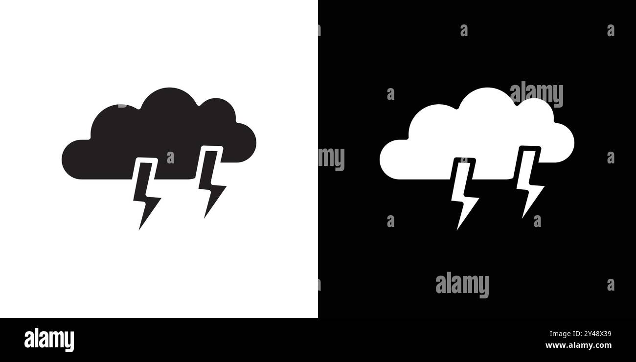 Lightning icon vector line logo mark or symbol set collection outline ...