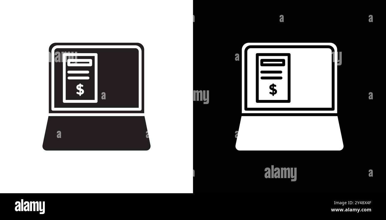 Subscription Model icon Black line art vector in black and white ...