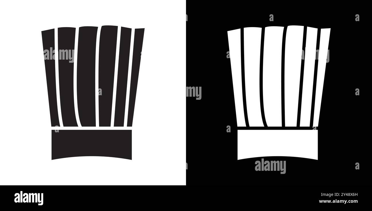 toque icon Black line art vector in black and white outline set ...