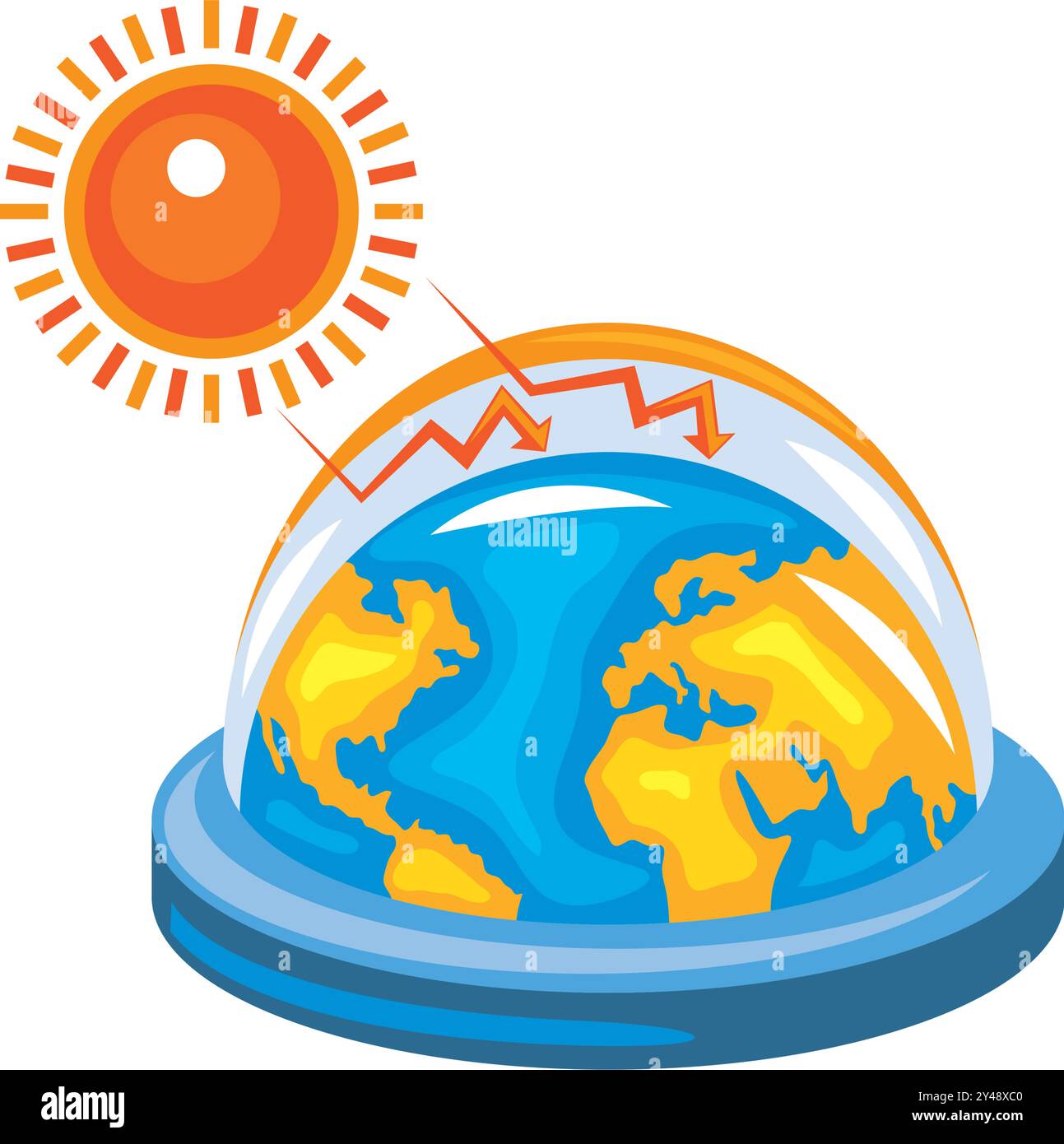 greenhouse effect global crisis Stock Vector Image & Art - Alamy