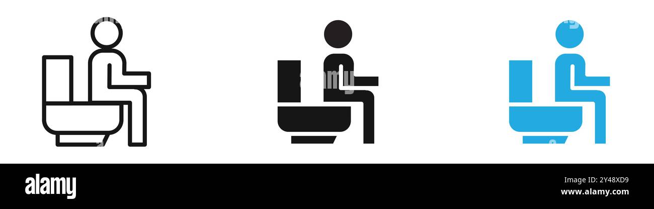 Diarrhea icon vector line logo mark or symbol set collection outline ...