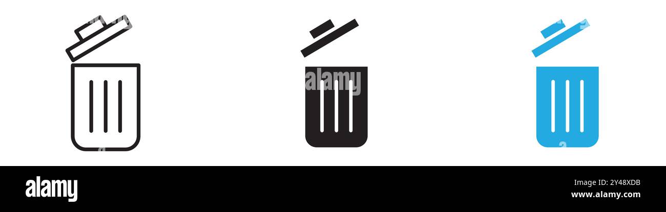 Delete Icon Vector Line Logo Mark Or Symbol Set Collection Outline Style Stock Vector Image