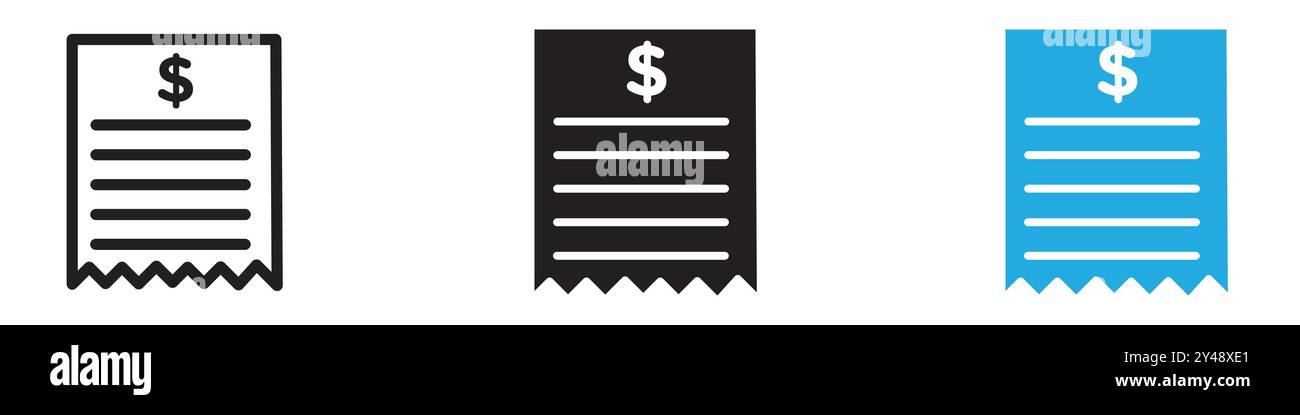 Billing icon vector line logo mark or symbol set collection outline ...