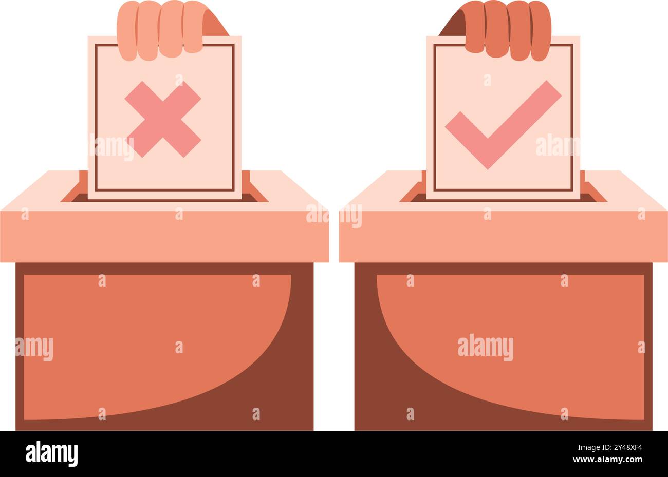 Hand voter putting vote Cut Out Stock Images & Pictures - Alamy
