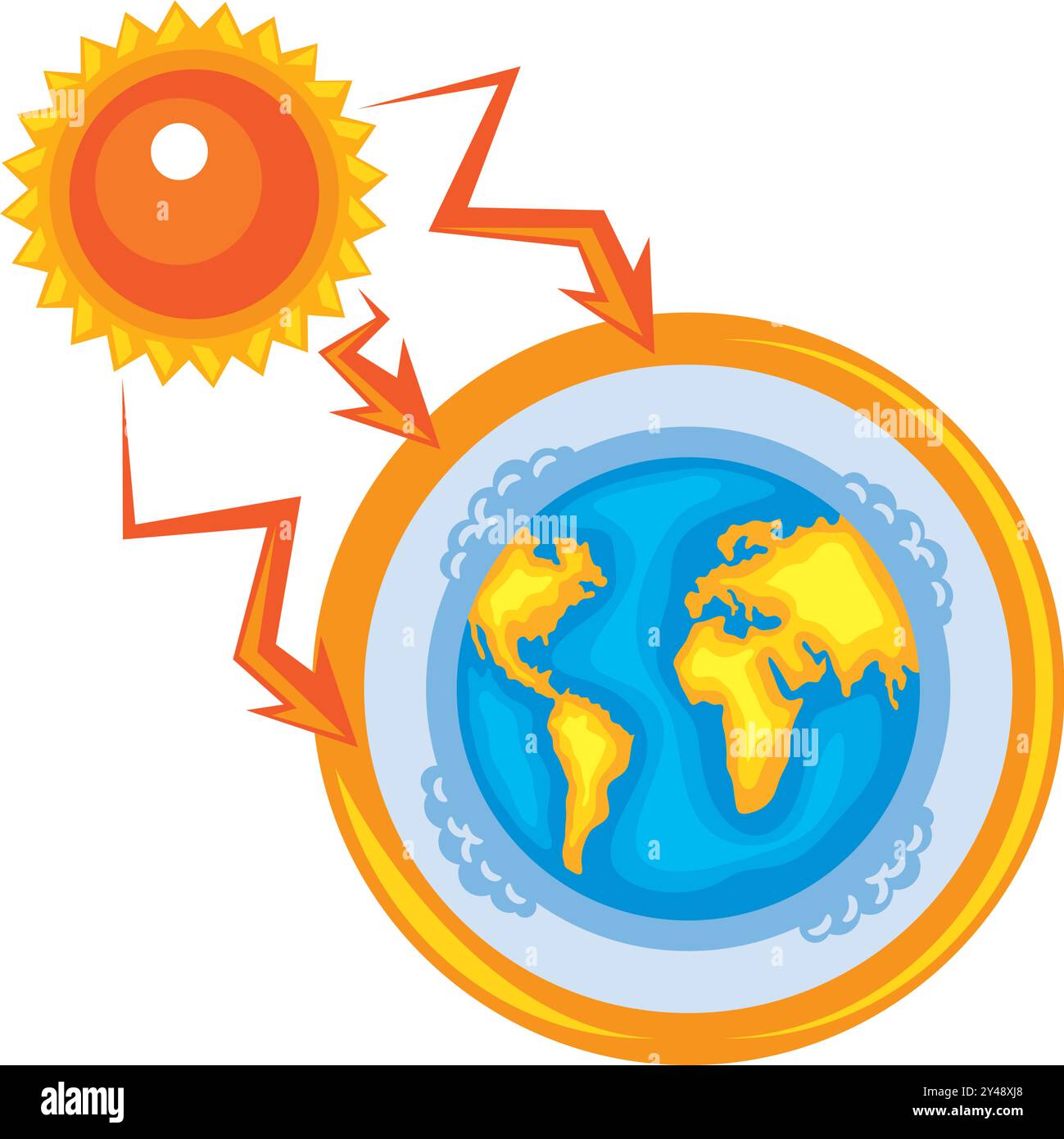 greenhouse effect and global warming concept Stock Vector Image & Art ...