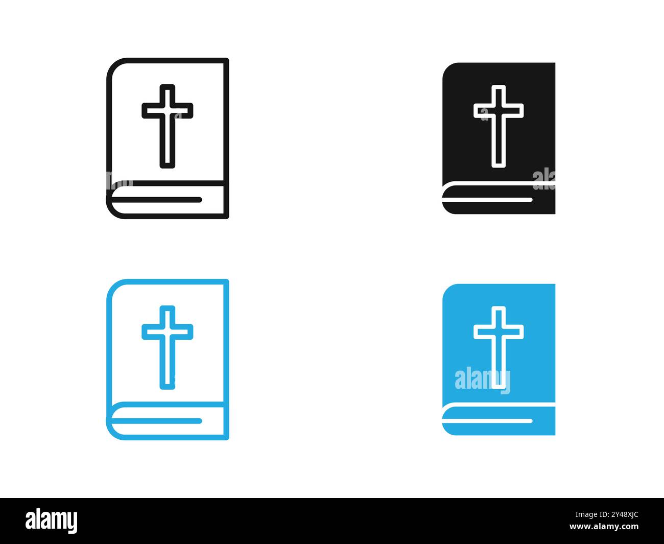 Bible icon vector line logo mark or symbol set collection outline style ...