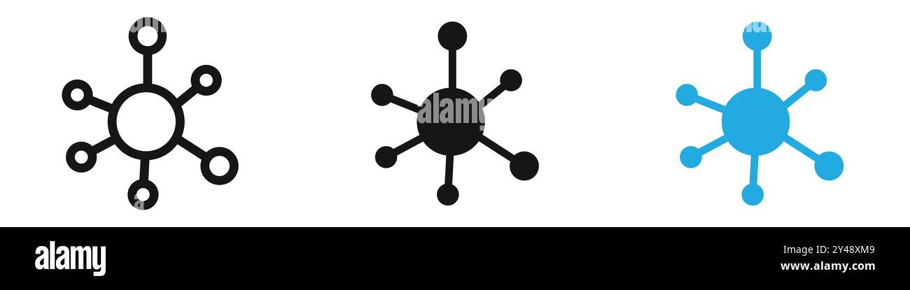 Centralized icon vector line logo mark or symbol set collection outline ...