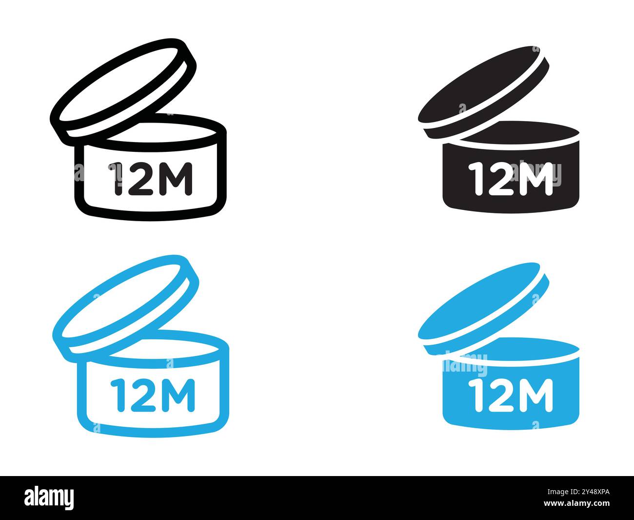 12m Icon vector line logo mark or symbol set collection outline style ...