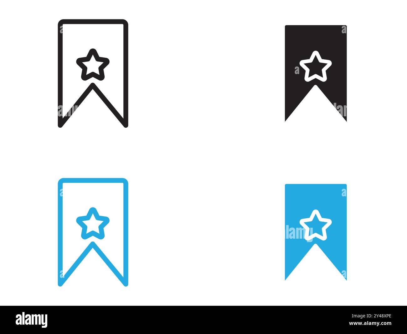 Bookmark icon vector line logo mark or symbol set collection outline ...