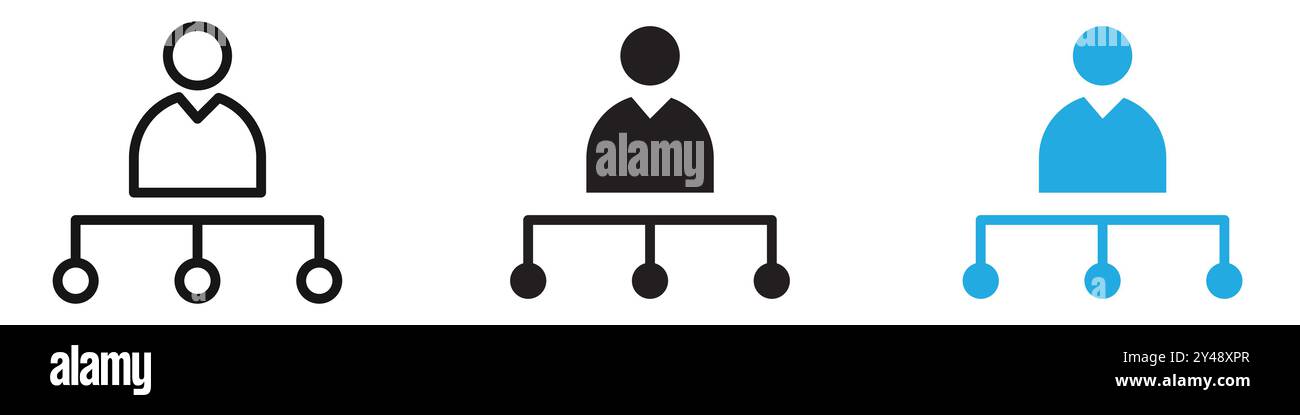 Department head icon vector line logo mark or symbol set collection ...