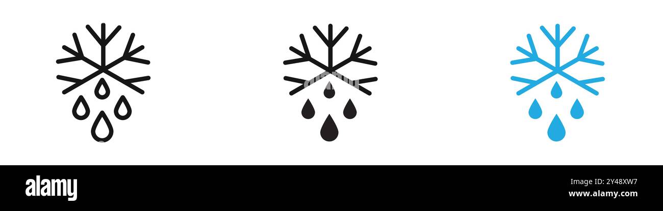 Defrost icon vector line logo mark or symbol set collection outline style Stock Vector Image ...