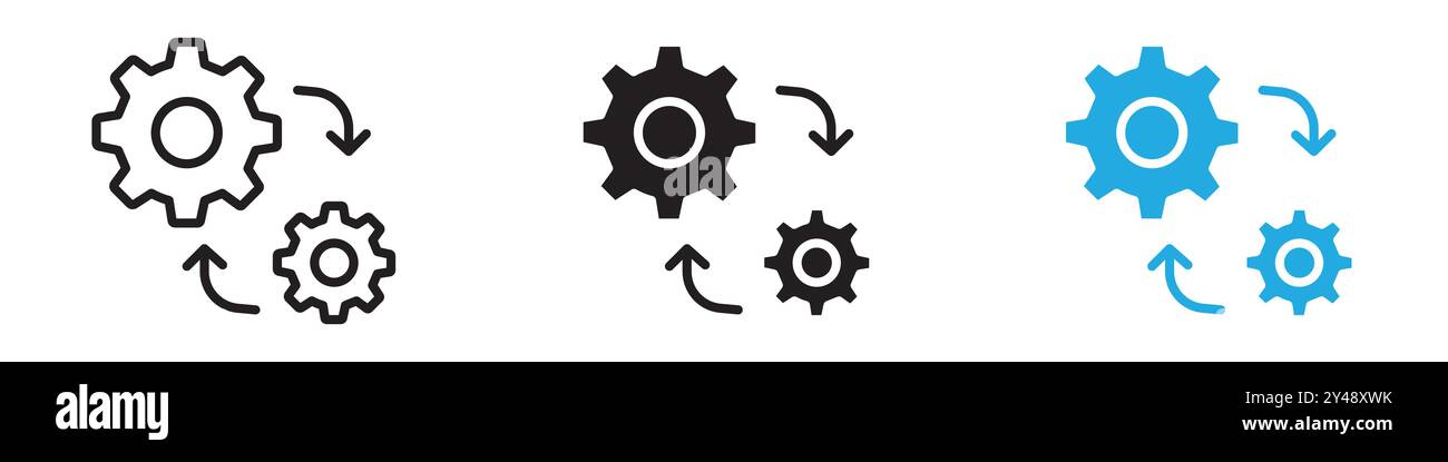 Methodology icon vector line logo mark or symbol set collection outline ...