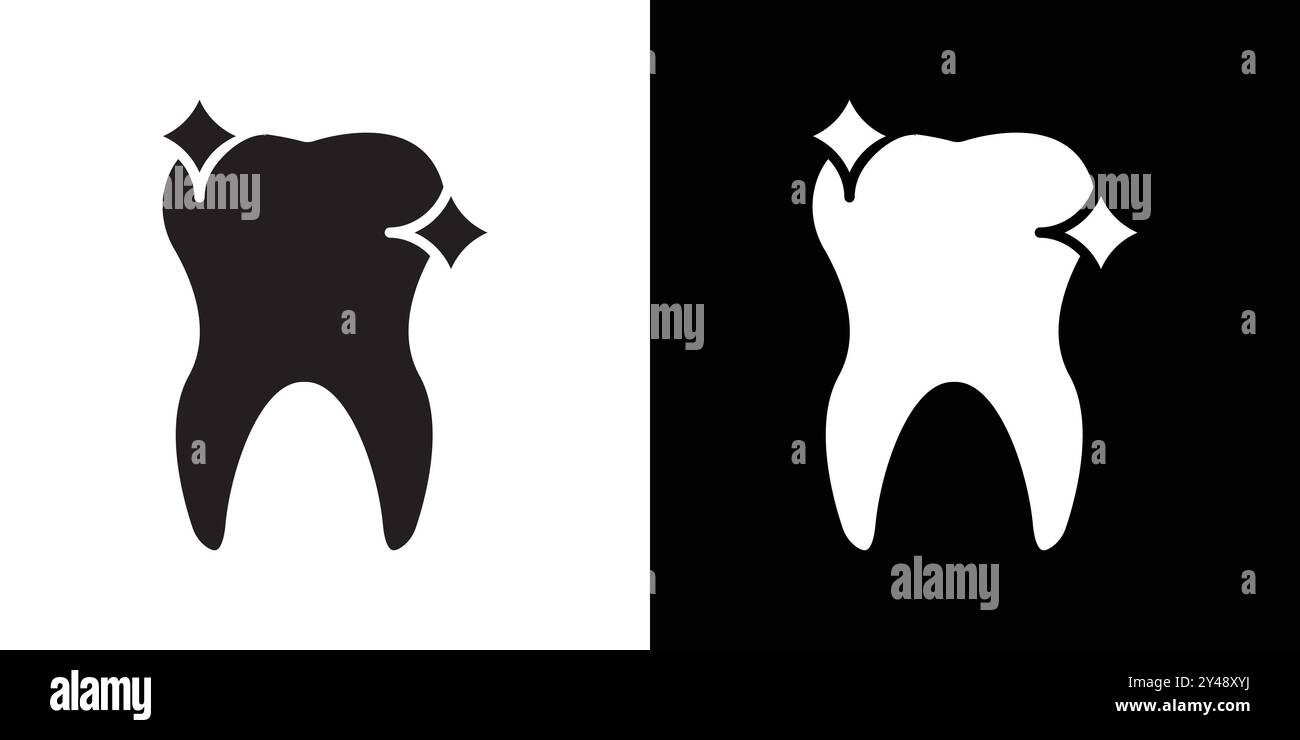 Teeth cleaning icon Black line art vector in black and white outline ...