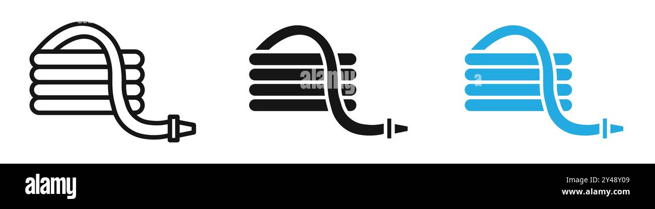 Hose Icon Vector Line Logo Mark Or Symbol Set Collection Outline Style Stock Vector Image And Art