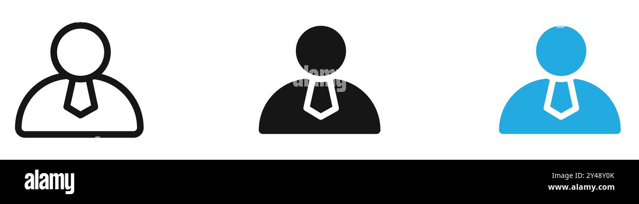 employee icon vector line logo mark or symbol set collection outline ...