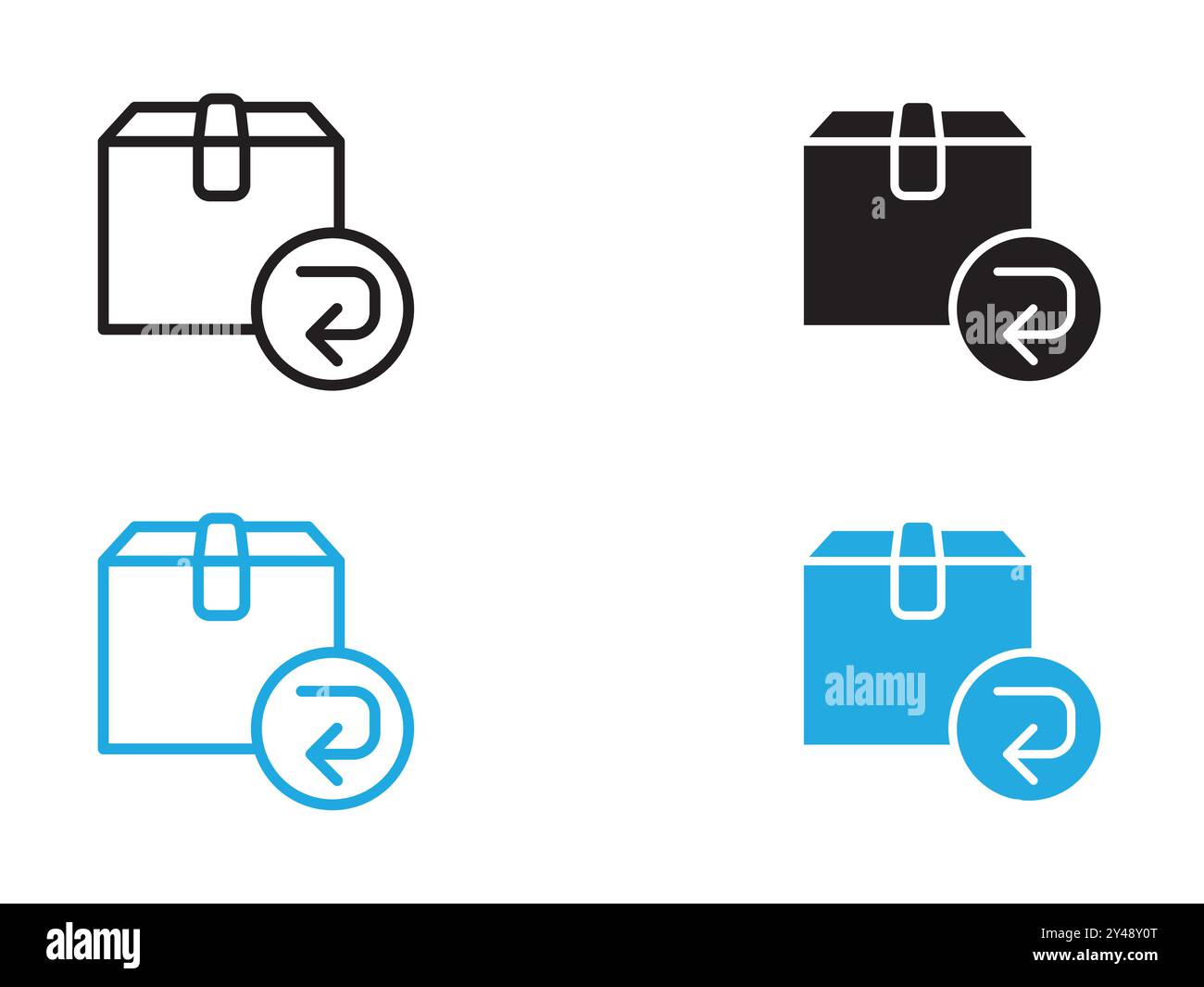 Return purchase icon vector line logo mark or symbol set collection ...