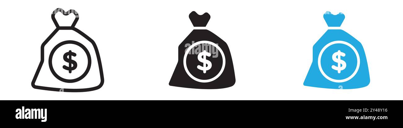 fixed deposit icon vector line logo mark or symbol set collection ...