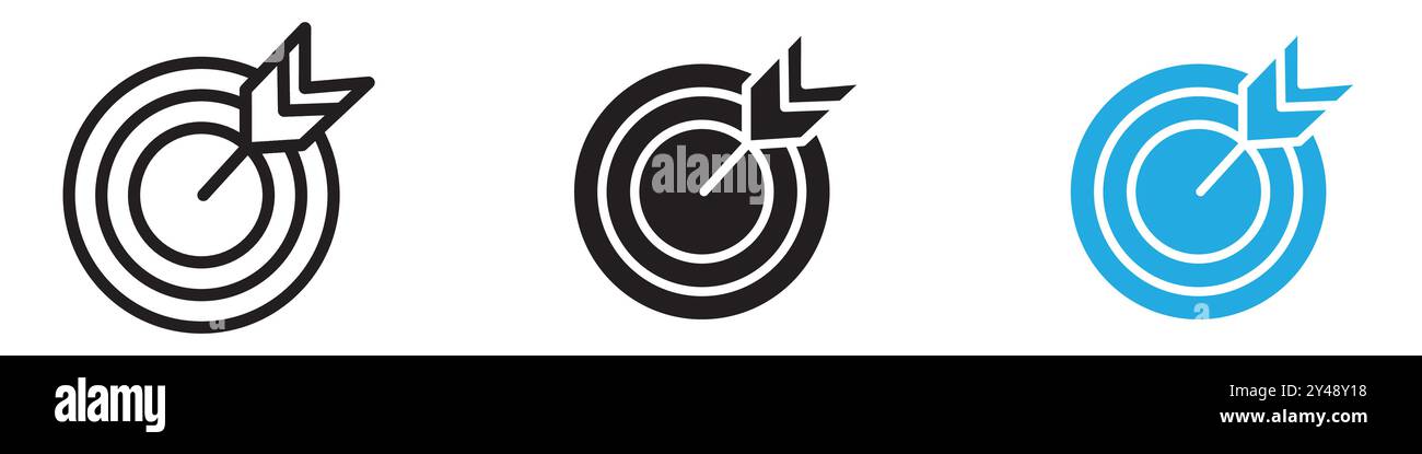 objectives icon vector line logo mark or symbol set collection outline ...