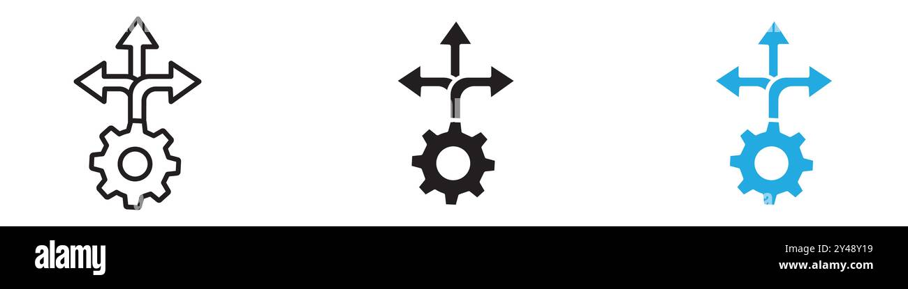 Flexibility icon vector line logo mark or symbol set collection outline ...