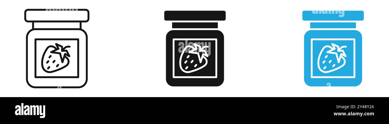 Jam icon vector line logo mark or symbol set collection outline style ...