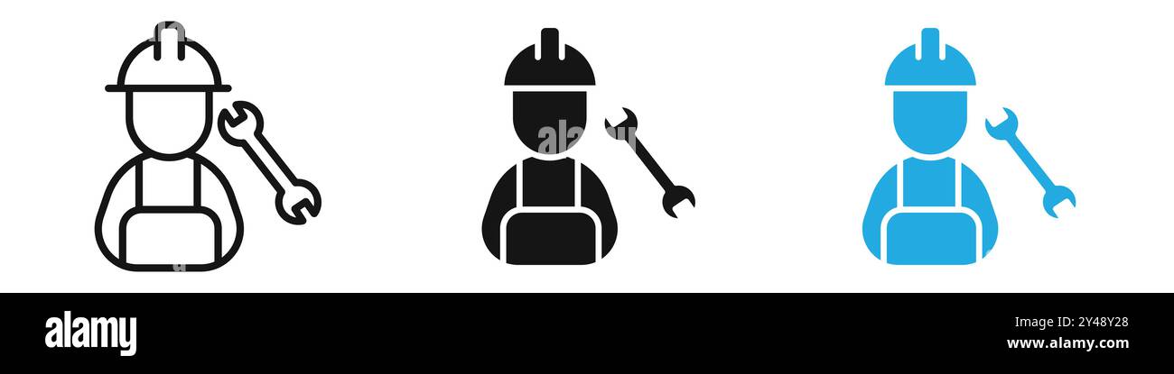 Labour icon vector line logo mark or symbol set collection outline ...