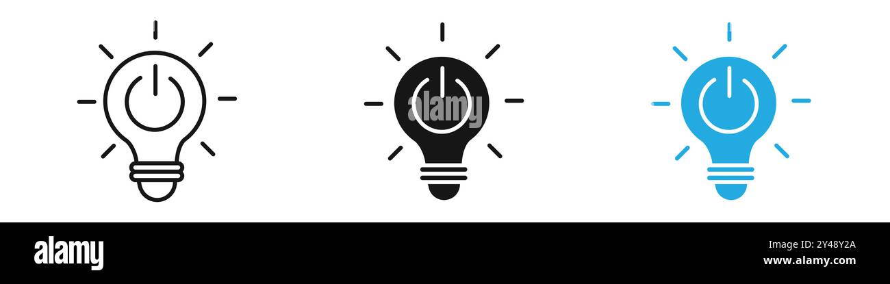 Light off icon vector line logo mark or symbol set collection outline ...