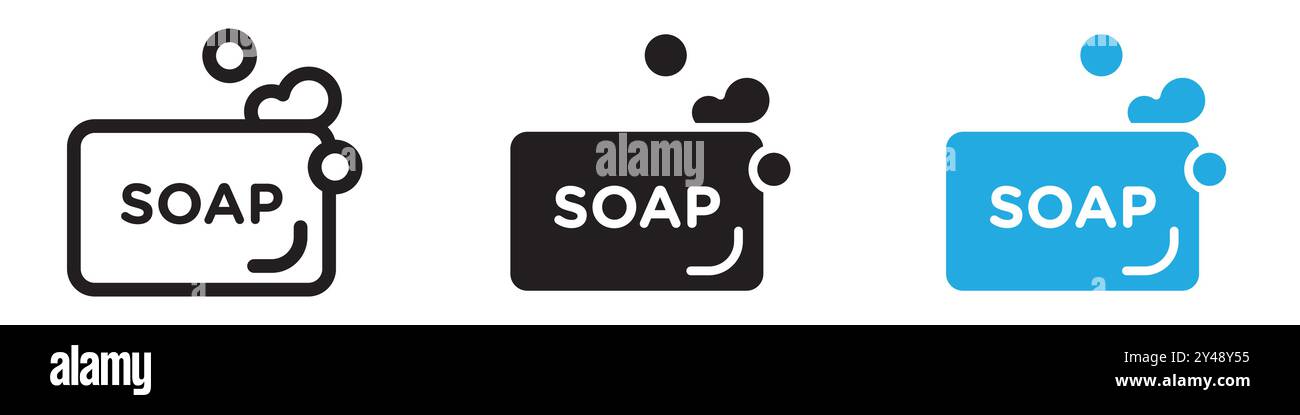 Body Soap icon vector line logo mark or symbol set collection outline ...