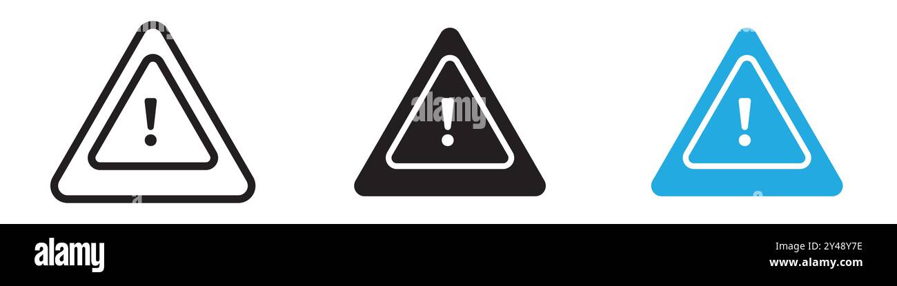 Attention icon vector line logo mark or symbol set collection outline ...