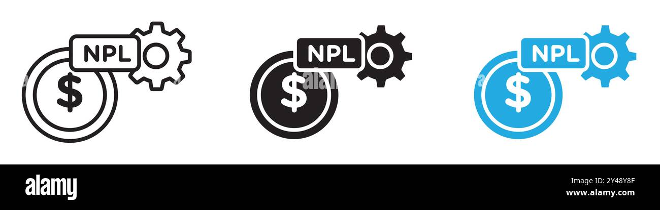 NPL icon vector line logo mark or symbol set collection outline style ...