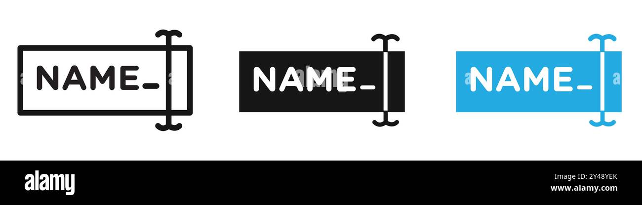 Rename icon vector line logo mark or symbol set collection outline ...
