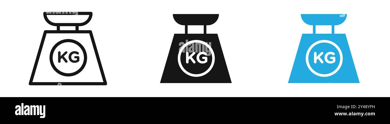 Weight icon vector line logo mark or symbol set collection outline ...