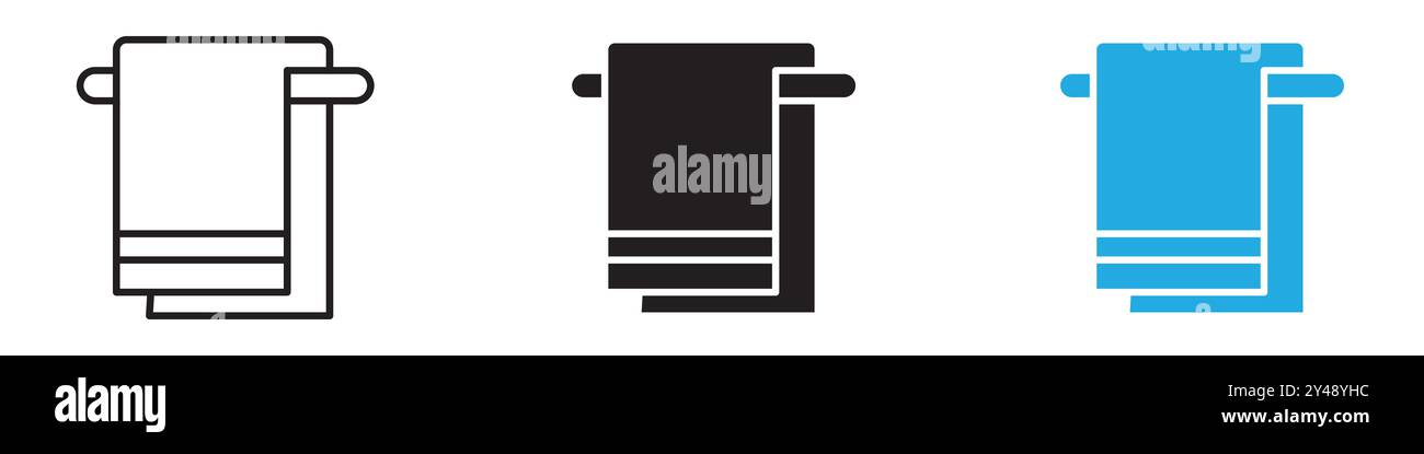 towels icon vector line logo mark or symbol set collection outline ...