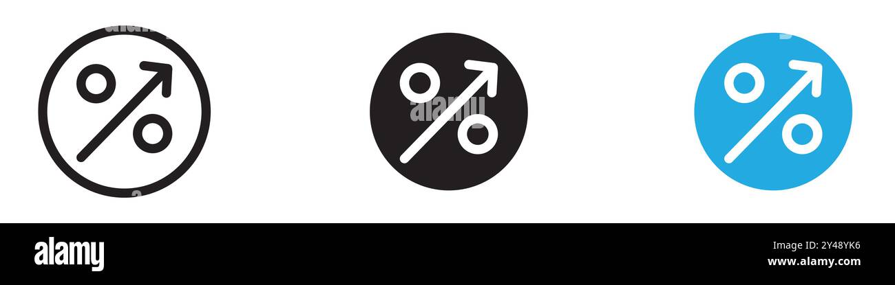 high percentage icon vector line logo mark or symbol set collection ...